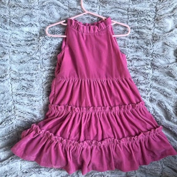 Janie and Jack | Dresses | Janie And Jack Pink Velvet Ruffle Dress Size ...